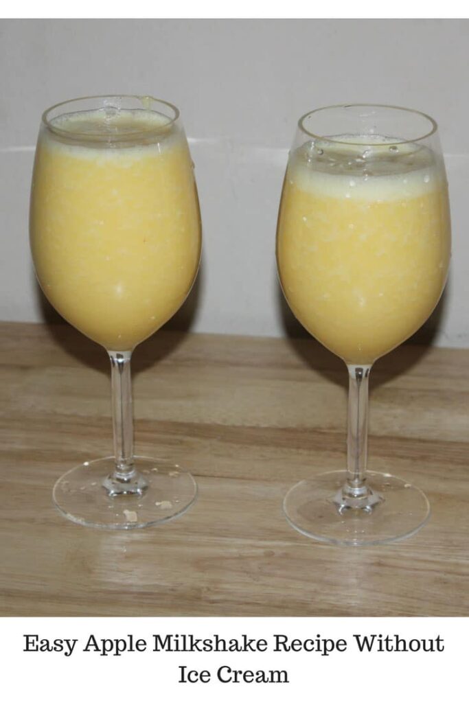 Apple Milkshake Without Ice Cream