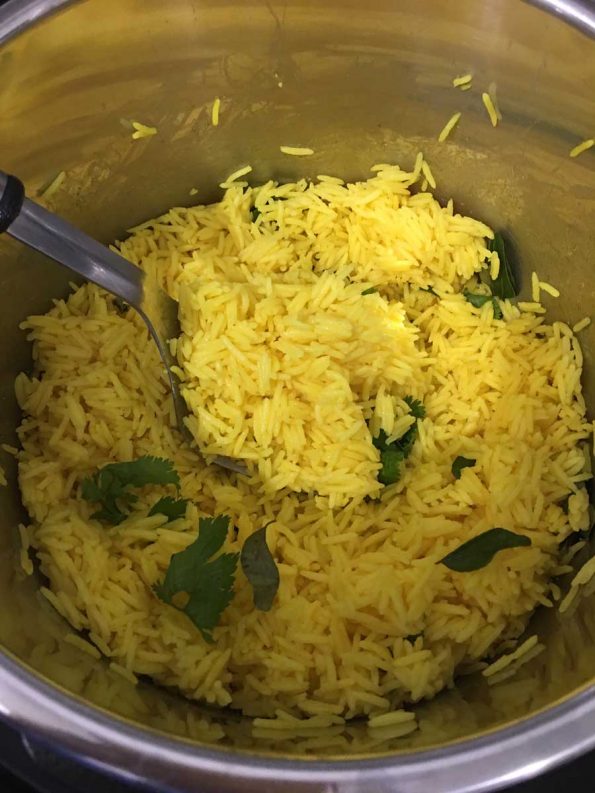 Instant Pot Yellow Rice With Turmeric Spice