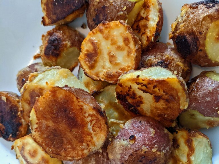 Roasted Small Baby Red Potatoes (Diced, Oven Baked At 450)