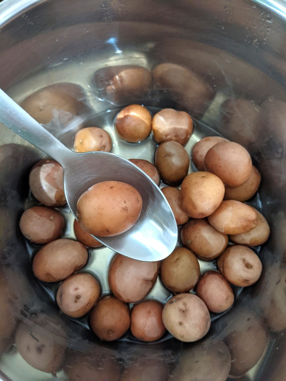 Boiled Mini Red Potatoes (Small Baby Potatoes) In Instant Pot