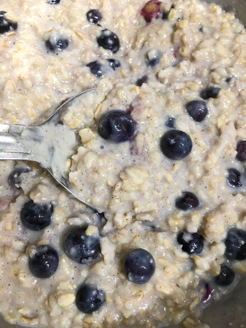 Honey Blueberry Oatmeal Porridge For Breakfast