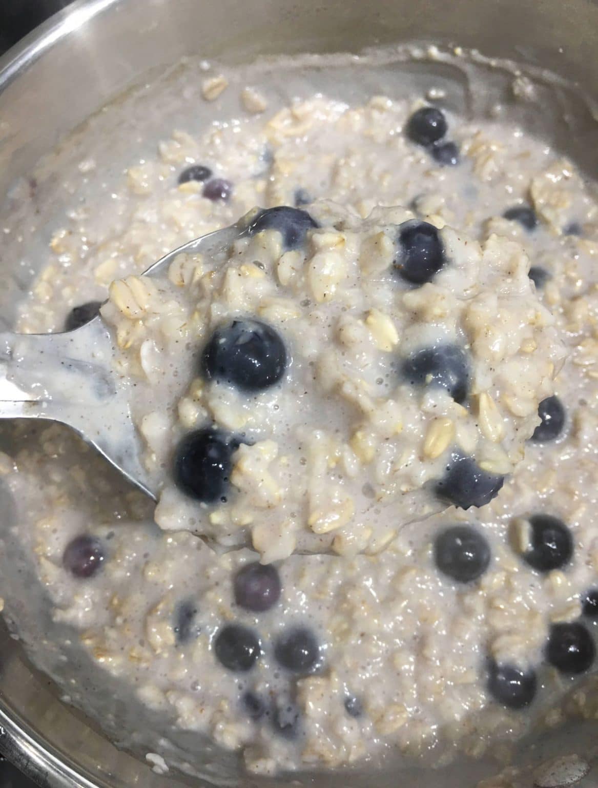 Honey Blueberry Oatmeal Porridge For Breakfast