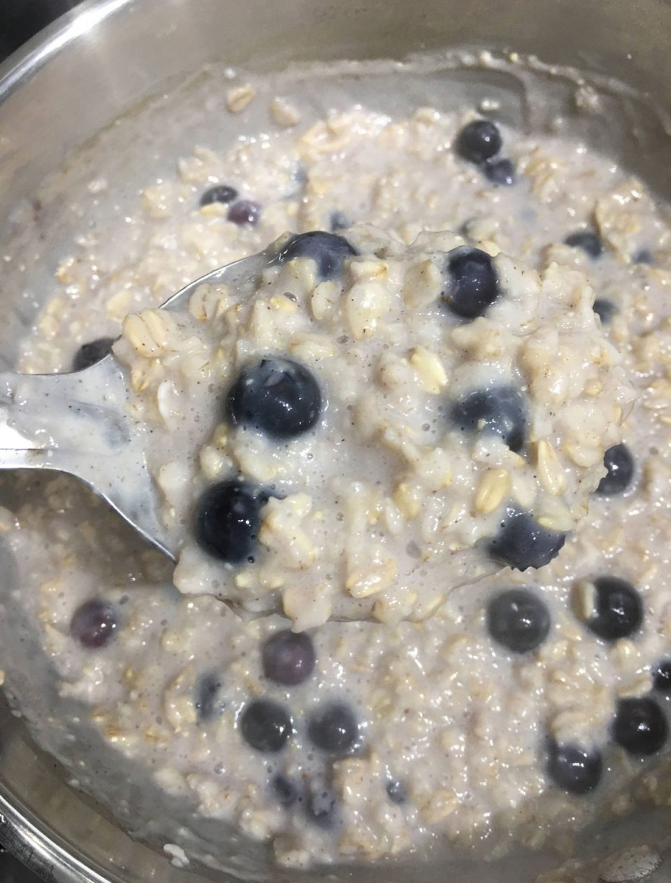 Honey Blueberry Oatmeal Porridge For Breakfast