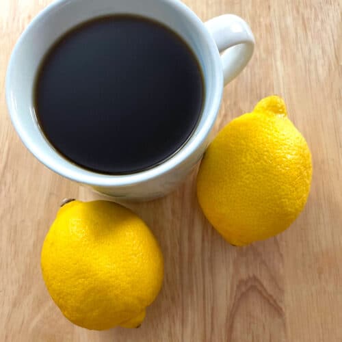 Lemon Coffee - Instant Hot Black Coffee With Lemon Juice, Honey