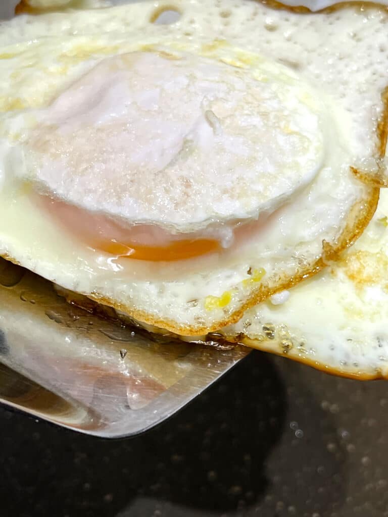 Jammy Over Medium Fried Eggs For Breakfast