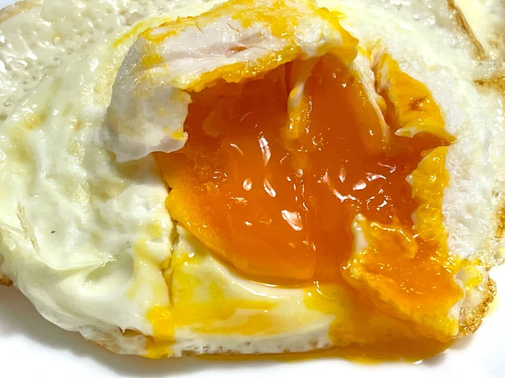 Jammy Over Medium Fried Eggs For Breakfast