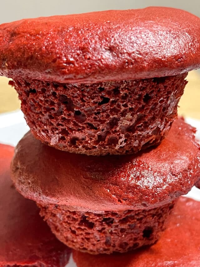Red Velvet Cake Mix Muffins - 3 Ingredients