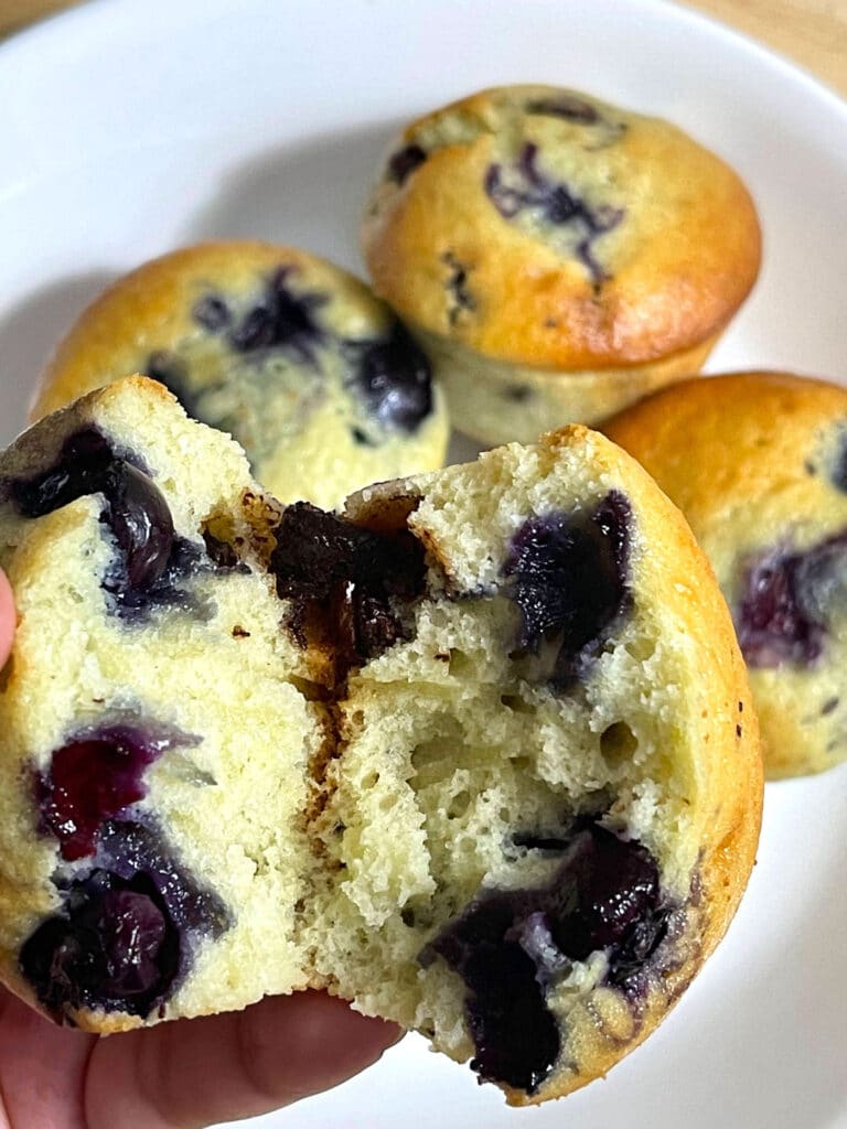 Easy Blueberry Chocolate Chip Muffins With Frozen Blueberries