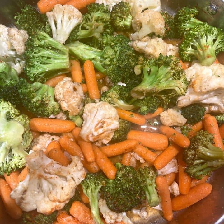 Sauteed Vegetable Medley Using Broccoli, Cauliflower And Carrots